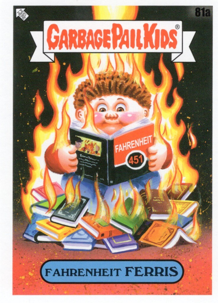 2022 GARBAGE PAIL KIDS GPK BOOK WORMS BASE FAHRENHEIT FERRIS 81a PACK ...
