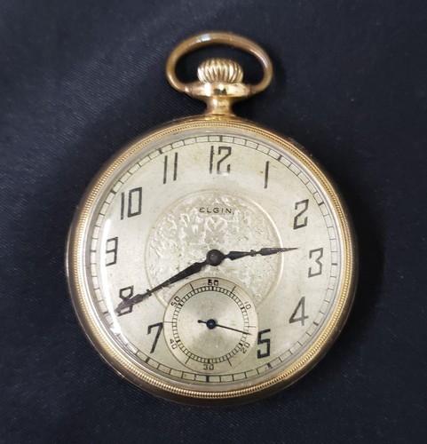 1929 Elgin 10K Gold Filled 7 Ruby Jewel Pocket Watch with 2 Tone ...