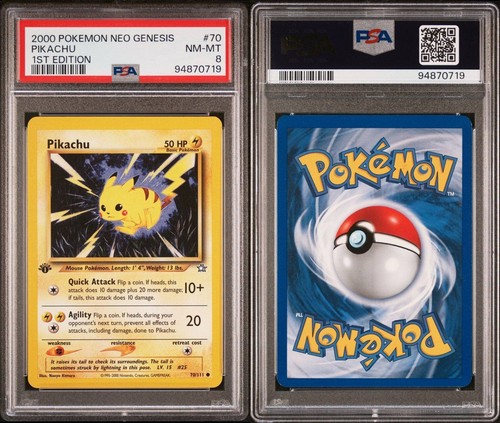 2000 Pokemon Neo Genesis Pikachu 1st Edition #70 PSA 8 (719) | eBay