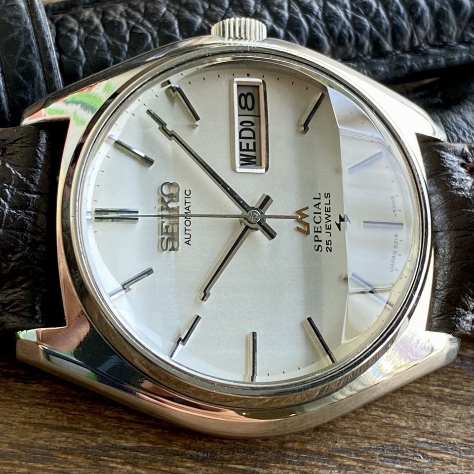 SERVICED Vintage Sept 1974 Seiko LM LordMatic Special 5216-7100 Faceted ...