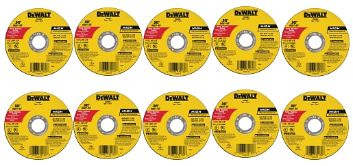 DEWALT DW8062 Cutting Wheel, Metal Cutting, 4-1/2-Inch - 10 Pack ...