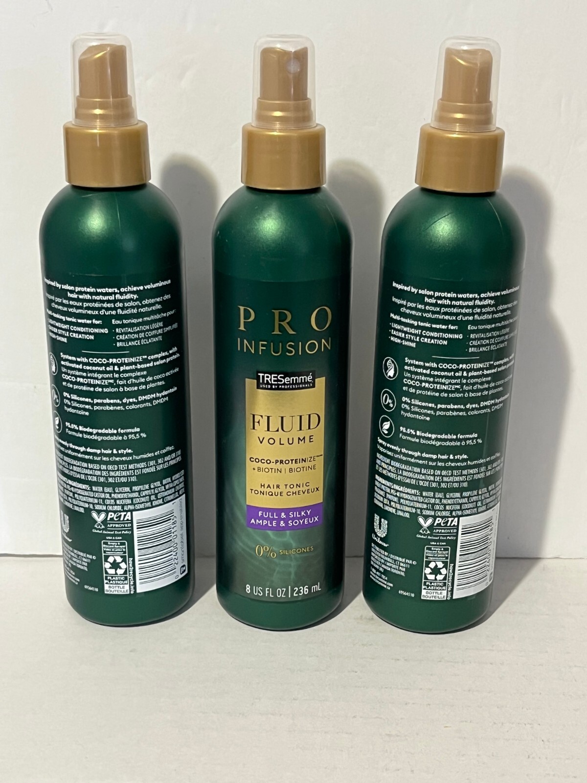 3 Pack Tresemme Pro Infusion Fluid Volume Full & Silky Hair Tonic Spray ...