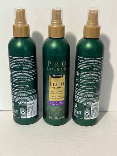 3 Pack Tresemme Pro Infusion Fluid Volume Full & Silky Hair Tonic Spray ...