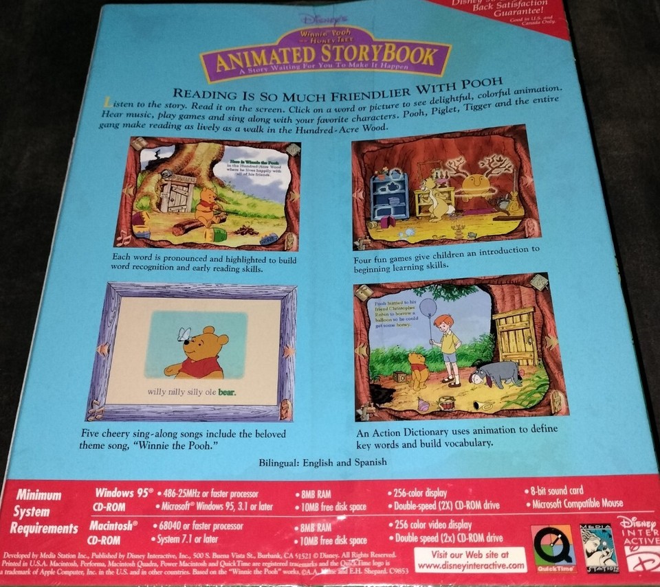 Disney's Winnie the Pooh and the Honey Tree Animated Story Book CD-ROM ...