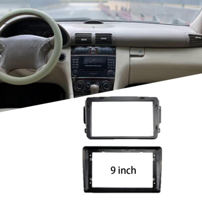 9"Fascia Stereo Radio Bezel Panel Frame Trim For Mercedes C CLK W209 ...