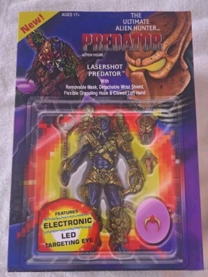 NECA Ultimate Alien Hunter Lasershot Predator with LED Targeting Eye ...