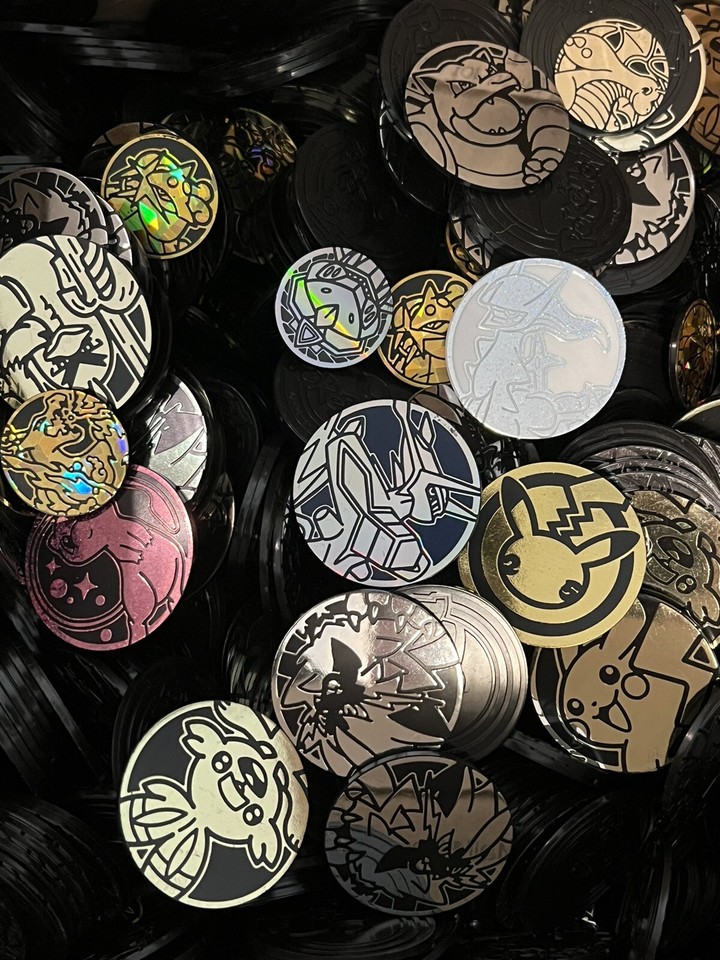 Lot Of 100x Pokemon Coins - Jumbo, Regular And Small (All Official ...
