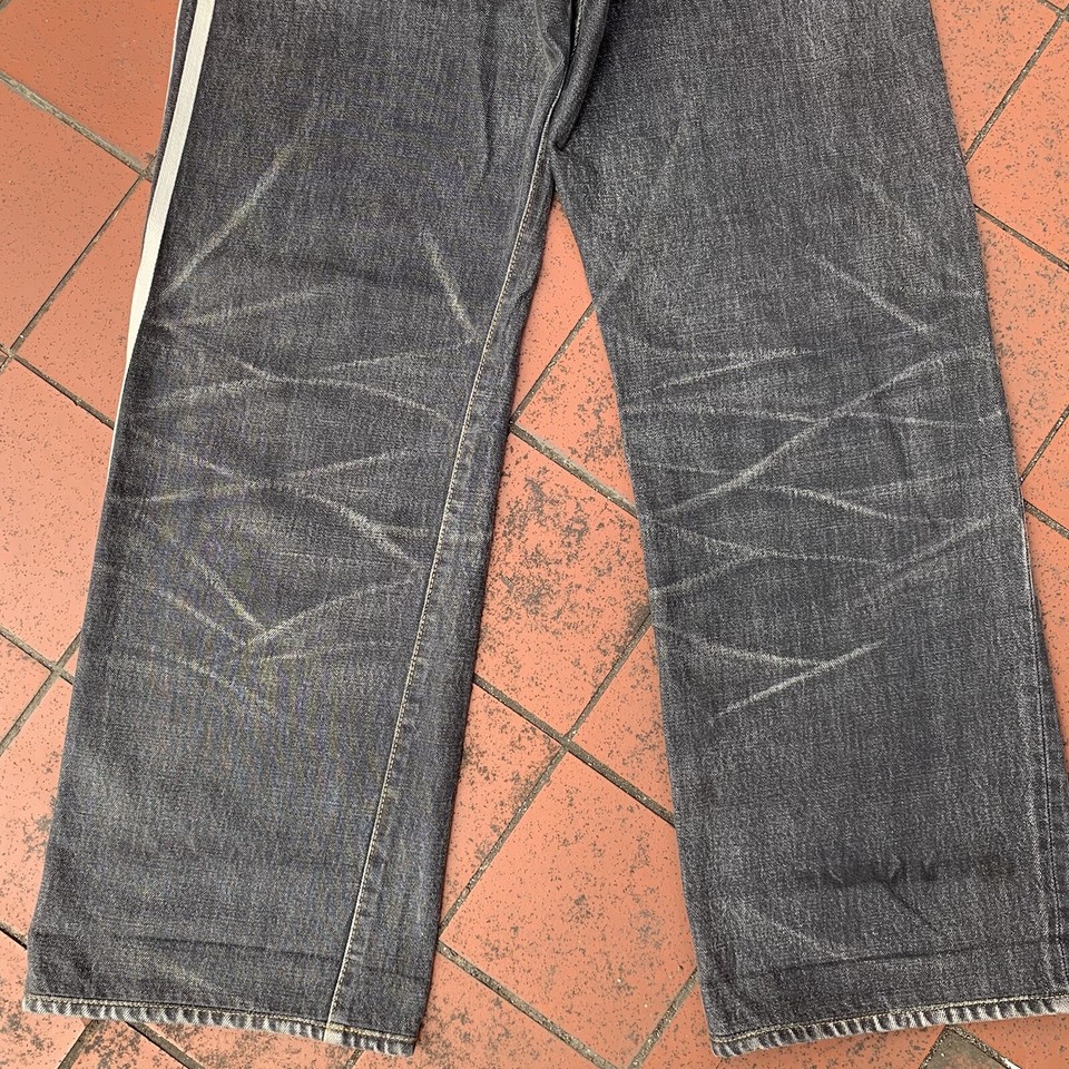 Y-3 Yohji Yamamoto Adidas SS04 3 Strip Spotted Horse Denim Jeans 32x30 ...