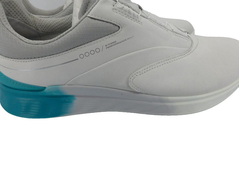 Ecco Golf S Three Mens White Caribbean Blue Shoes Size 10-10.5 (BOA ...