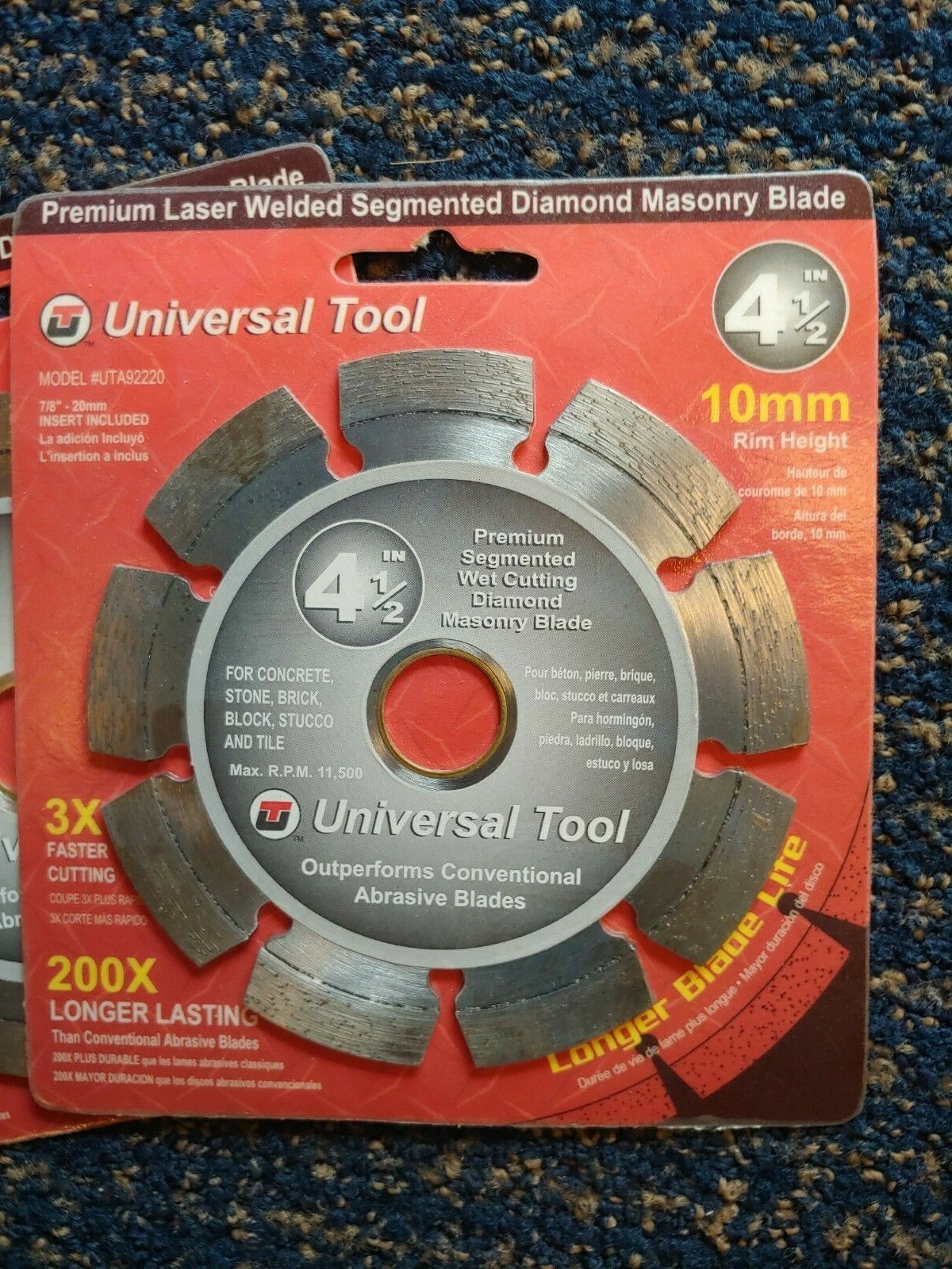 Two New Universal Tool 4.5" Premium Laser Welded Segmented Diamond ...