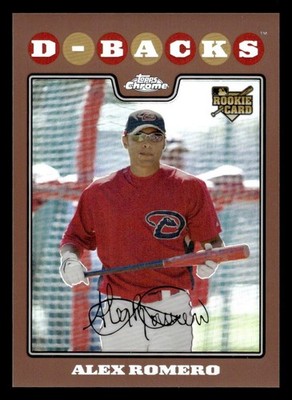 2008 TOPPS CHROME ALEX ROMERO 202 COPPER REFRACTORS RC /599 ARIZONA ...
