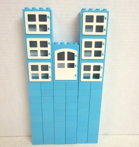 Lego DUPLO House Castle 60 Turquoise Aqua Blue 2x2 Bricks Door & 6 ...