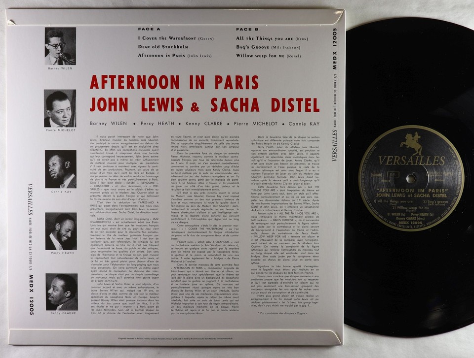 John Lewis & Sacha Distel - Afternoon In Paris LP - Sam France 180g Re ...