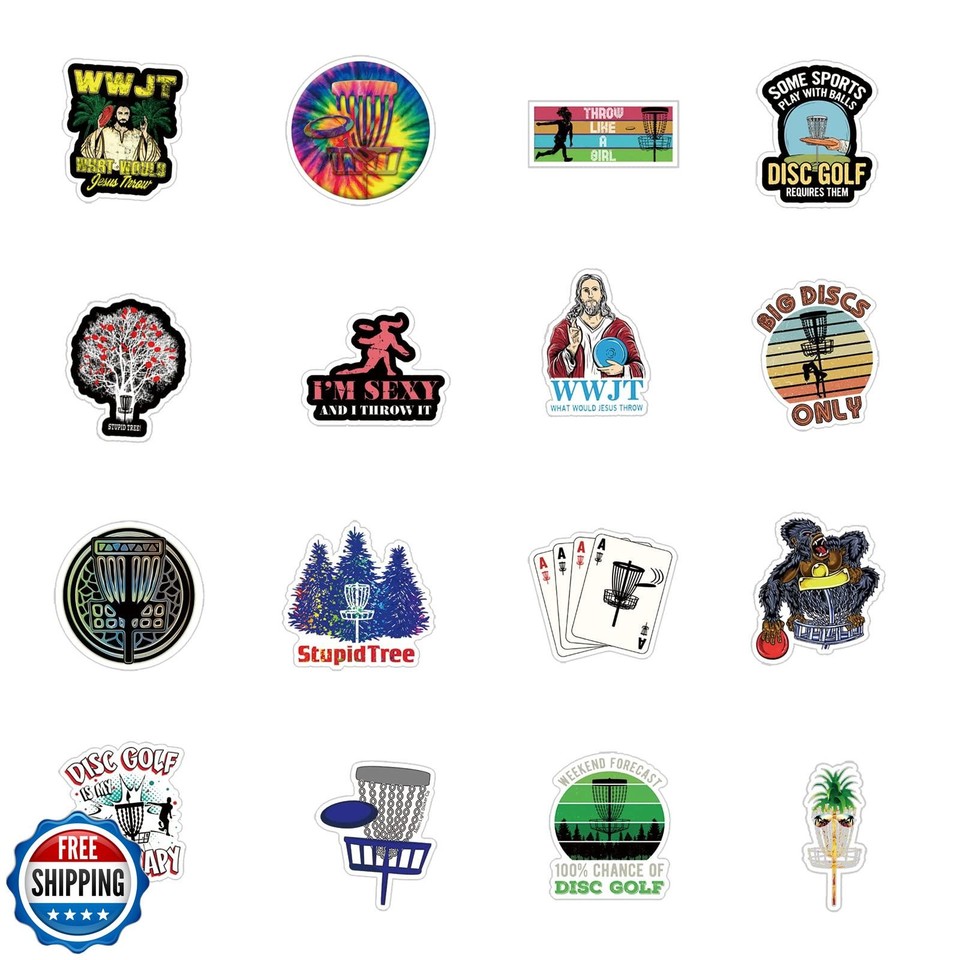 50Pcs Disc Golf Stickers, Sport Ball Stickers Waterproof Vinyl fo | eBay