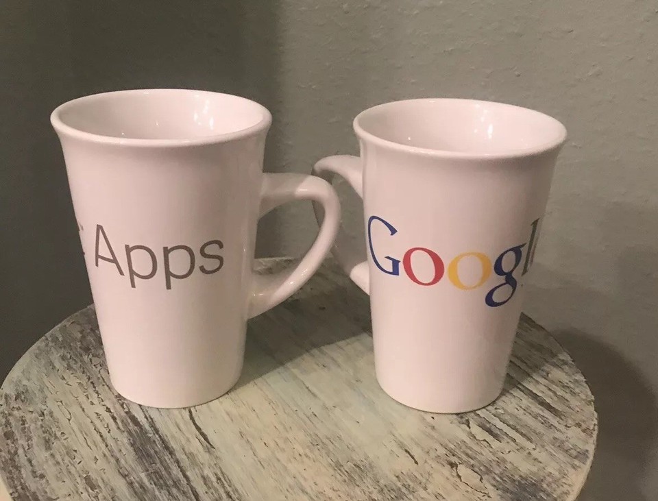 Google Apps Two Coffee Cups Tall 8oz Used | eBay