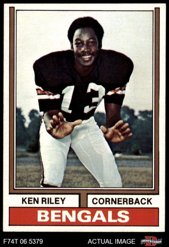 1974 Topps #511 Ken Riley Bengals HOF Florida A&M 8 - NM/MT F74T 06 ...