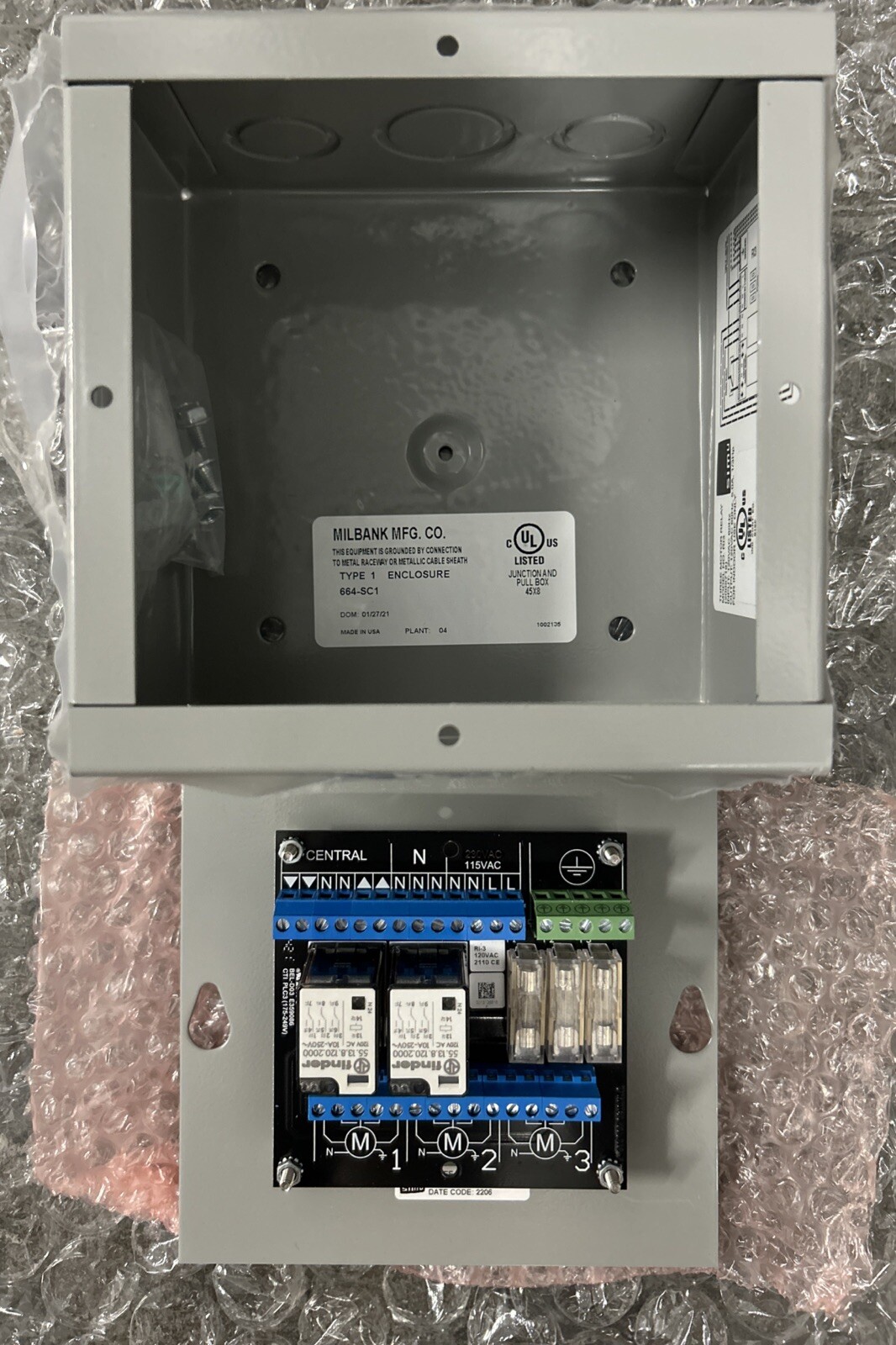 Somfy Relay 3 motor - Gray Metal Box (RI3M) Simu-2005719-Three Motor ...