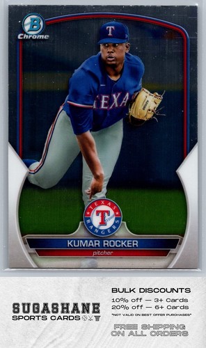 2023 Bowman BCP-39 Kumar Rocker Texas Rangers Baseball Card | eBay