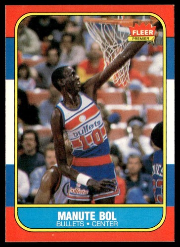 1986 Fleer #12 Manute Bol Basketball Washington Bullets | eBay