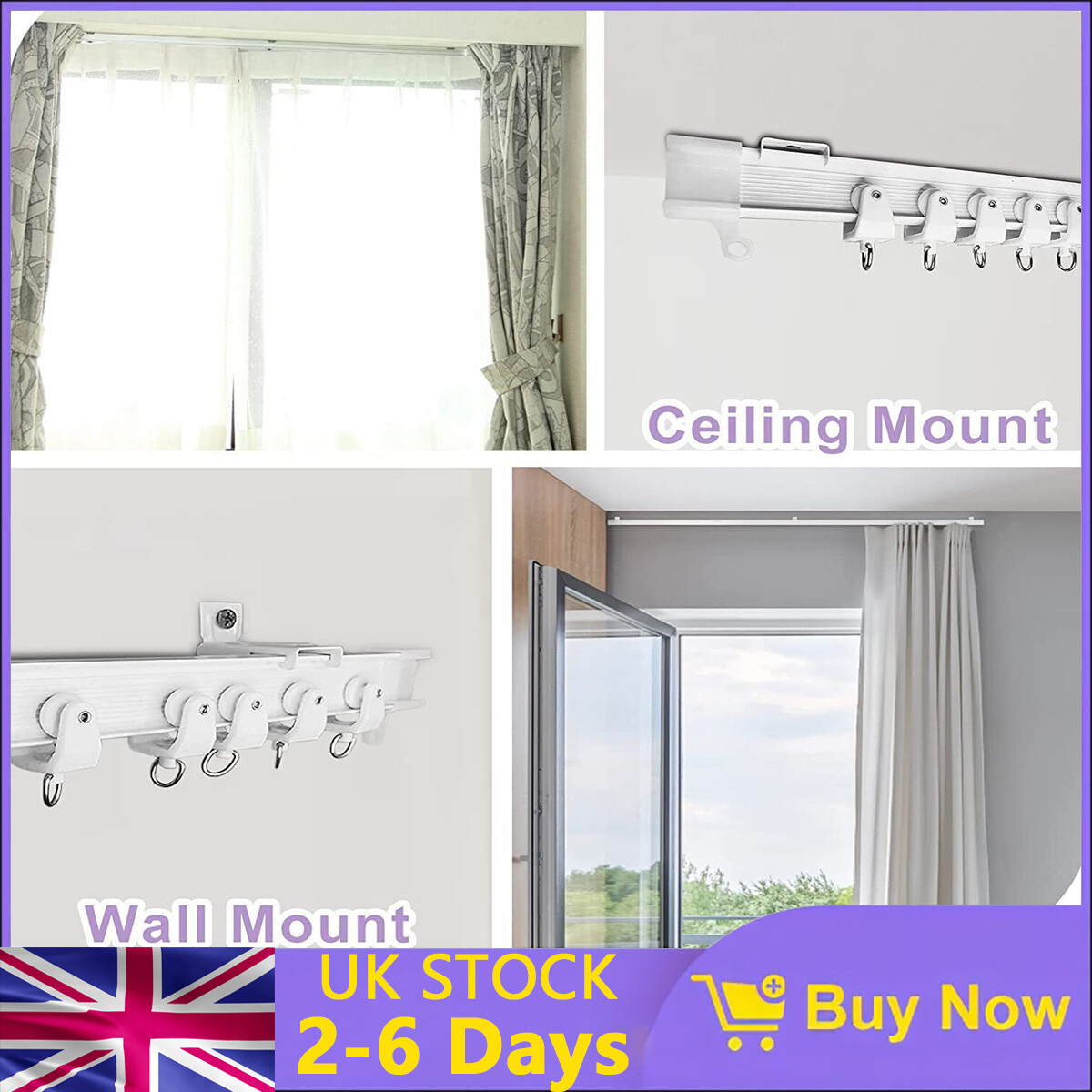 Bay Window Ceiling Curtain Track
