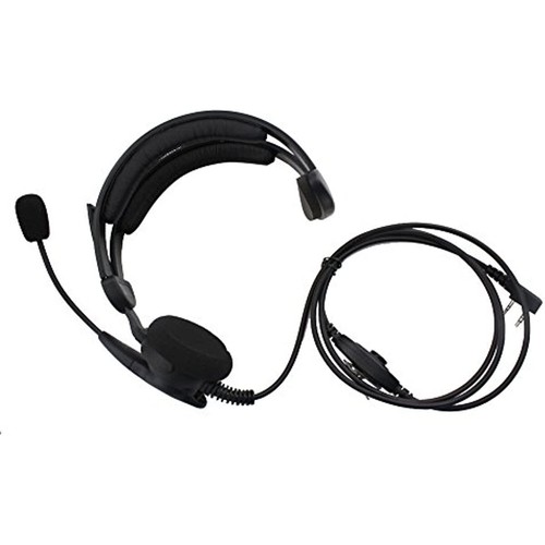Overhead Earpiece Headset Boom Mic Microphone for Kenwood Hytera Wouxun ...