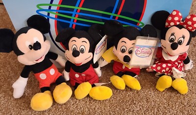 Disney Mini Bean Bags Mickey Mouse Minnie Mouse | eBay