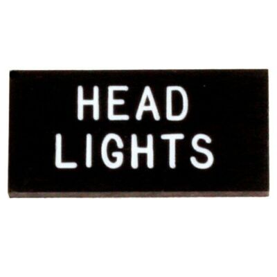 K4 Engraved "HEAD LIGHTS" Toggle Switch Identification Dash Tag | eBay