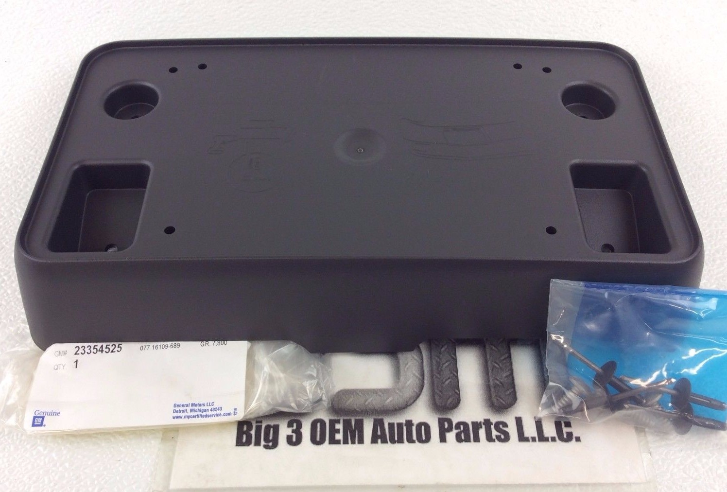 2016 2017 GMC Sierra 1500 Front License Plate Bracket new OEM 23354525 ...