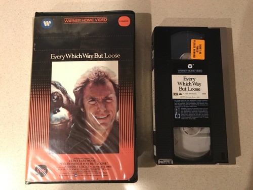 Every Which Way But Loose (VHS, 1980, Warner Clamshell) Clint Eastwood ...