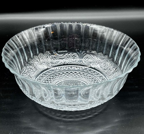 KIG Malaysia Trellis Pattern Vintage Clear Glass Serving Bowl | eBay