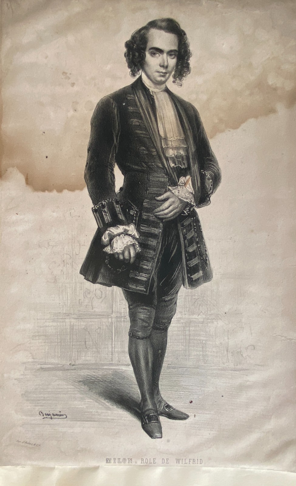 Engraving Of Actors " Milon As Wilfrid - Litho Benjamin " | eBay