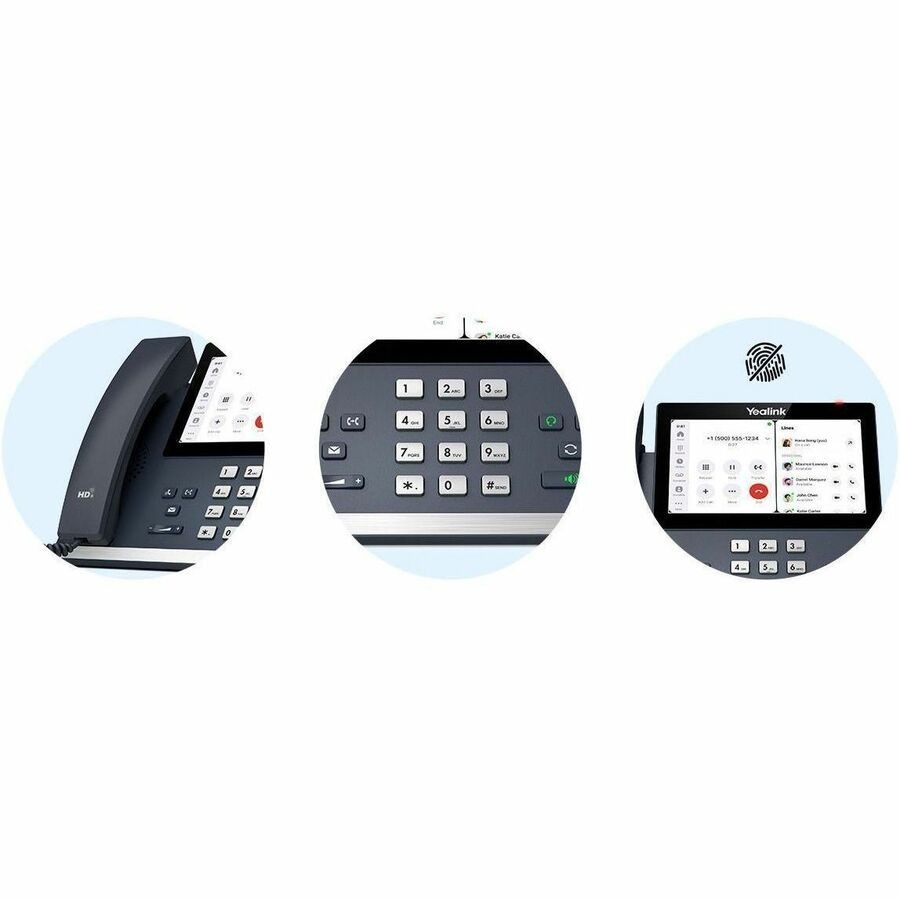 Yealink MP56 E2 IP Phone - Corded - Corded/Cordless - Bluetooth, Wi-Fi ...