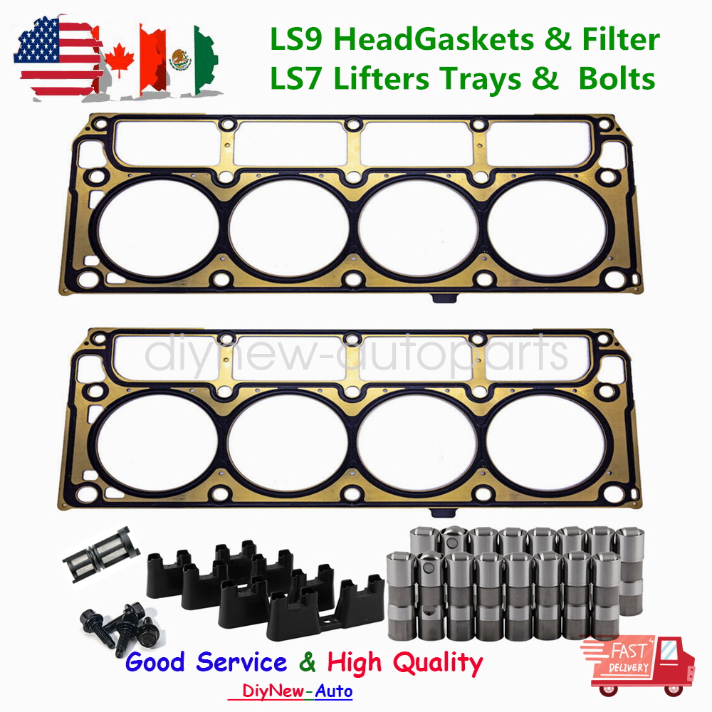 Head Gasket Set w/Lifters Trays Bolts Filter Kit For GM Chevy 5.3/5.7/6 ...