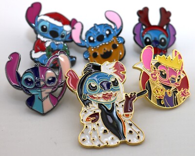 Stitch-Set of 6 Fantasy Stitch Pins | eBay