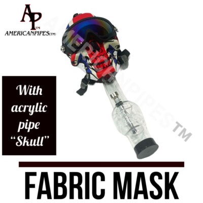 INHALE®️ HIGH QUAITY FABRIC GAS MASK SMOKING HOOKAH PIPE A SKULL DESIGN ...