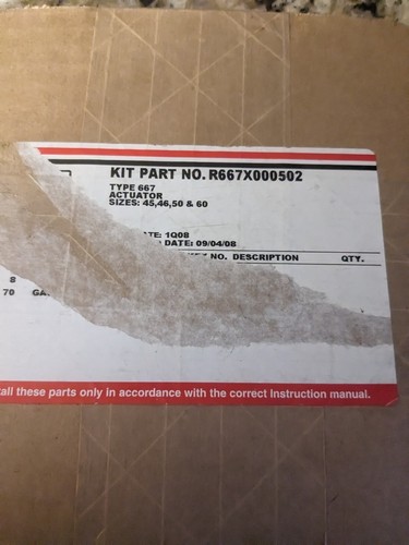 FISHER CONTROLS R667X000502 REPAIR KIT CONTAINS ONLY ITEM 70 GASKET ...
