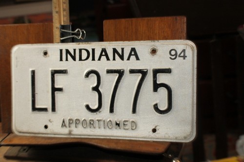 1994 Indiana License Plate Truck Apportioned LF3775 | eBay
