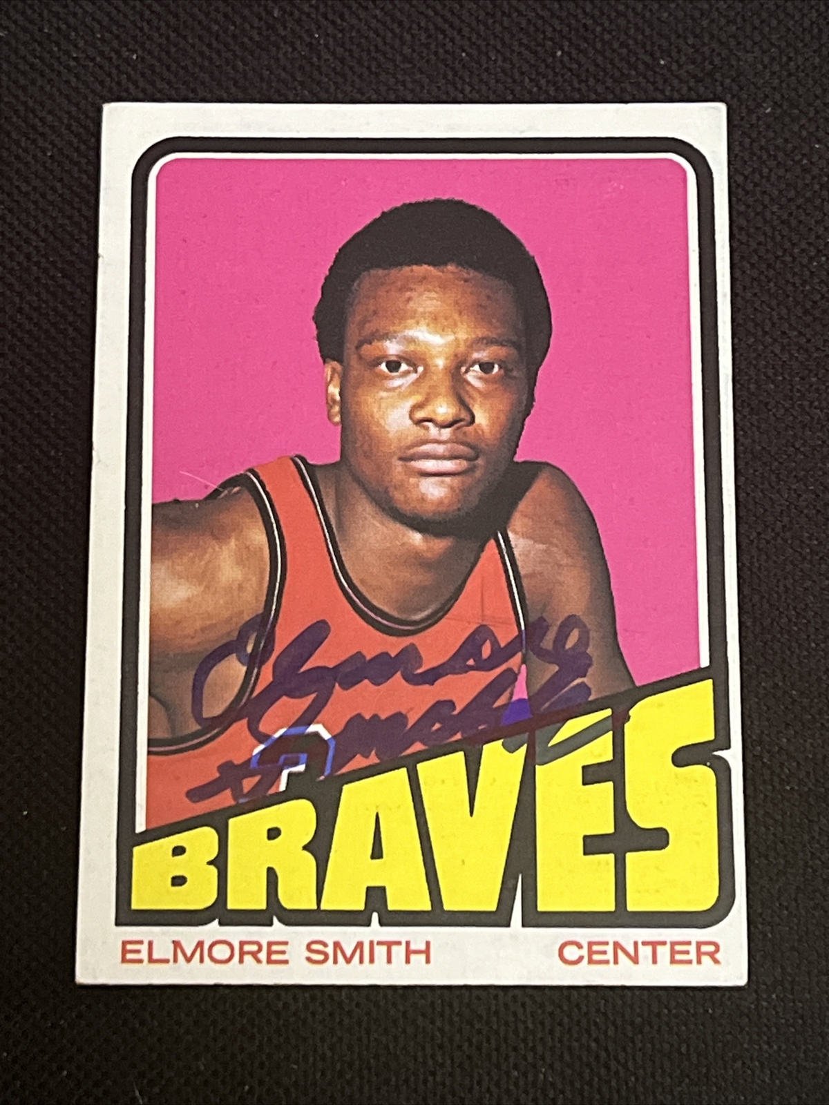 ELMORE SMITH 1972-73 TOPPS ROOKIE SIGNED AUTOGRAPHED CARD #76 BUFFALO ...