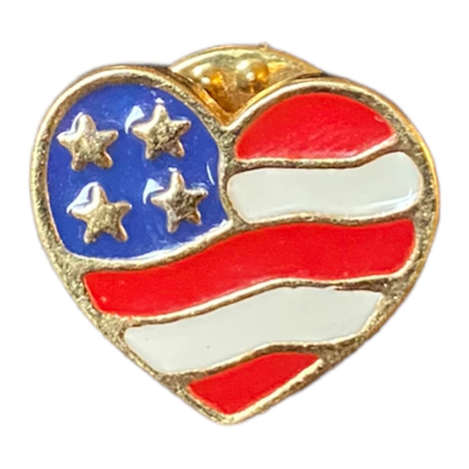 American Flag Heart Avon Patriotic Pin Fourth Of July 9/11 Memorial Pin ...