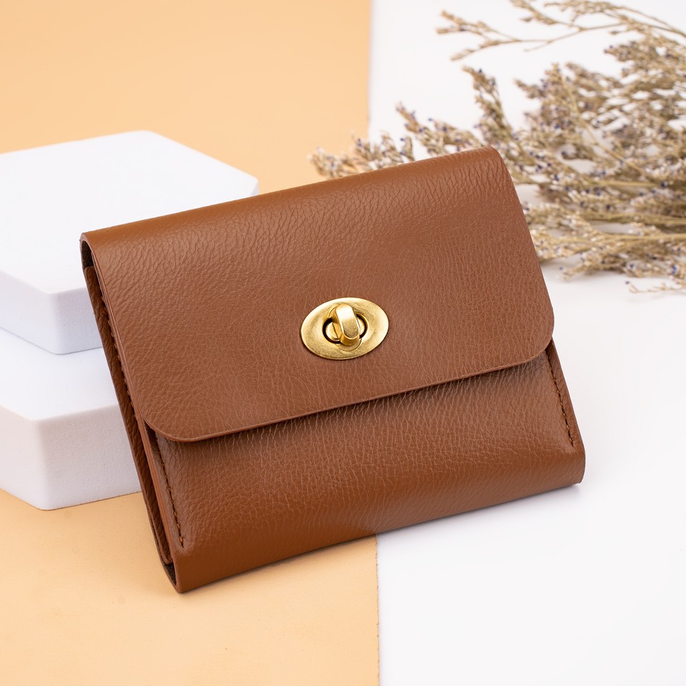 Women Small Leather Wallet Compact Credit Card Holder Mini Coins Pocket ...