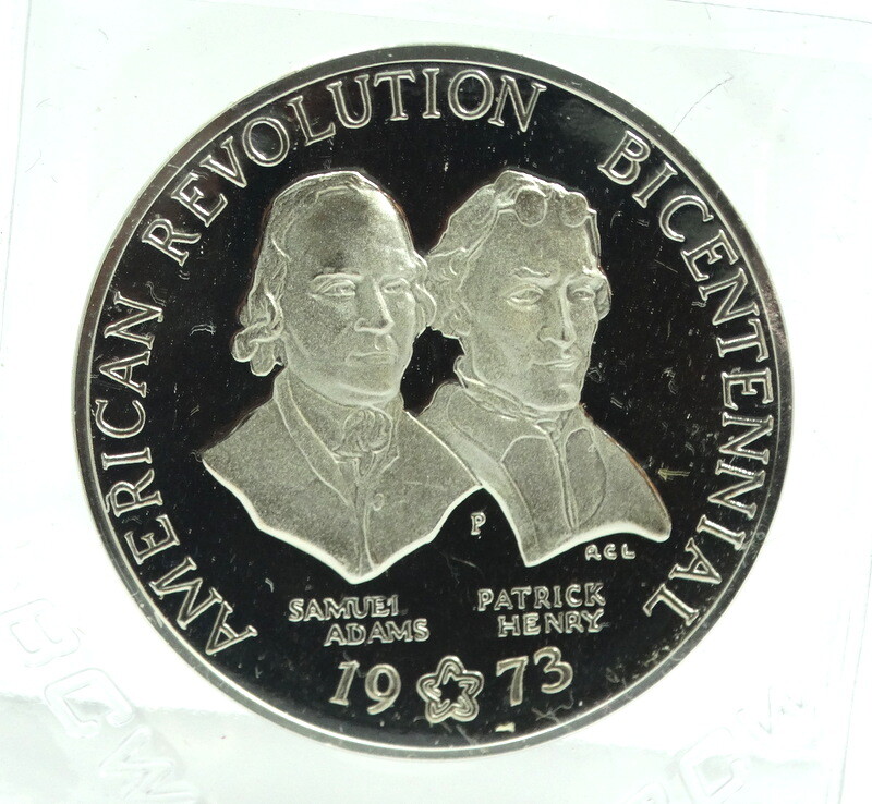 1973 RCL Samuel ADAMS Patrick HENRY American Revolution Silver Medal ...