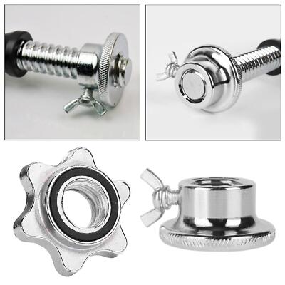 1 '' Standard Dumbbell Lock Bar Hex Nut Rod Clamps Clips Bolt | eBay ...