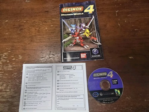 Digimon World 4 (Nintendo GameCube, 2005) DISC MANUAL AND REG CARD ...