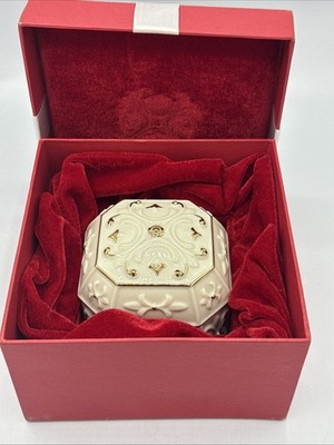 Vtg Lenox Cream Gold Trim Porcelain Music Trinket Jewelry Box Original ...