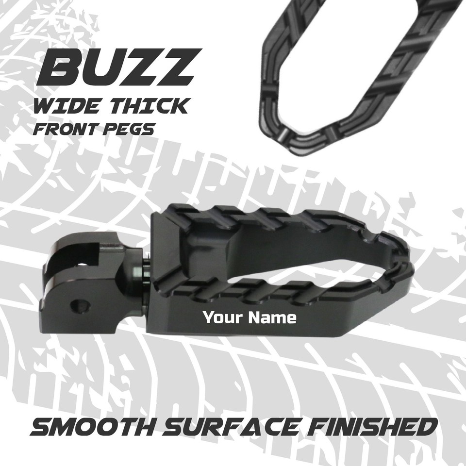 Custom Text Black Front Wide Foot Pegs For Multistrada 1200 S 10-13 14 ...