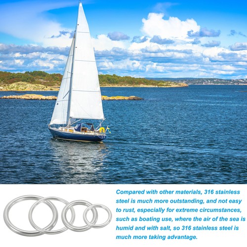 3" Metal Rings 1Pcs Marine Grade 316 Stainless Steel Seamless O-Ring ...