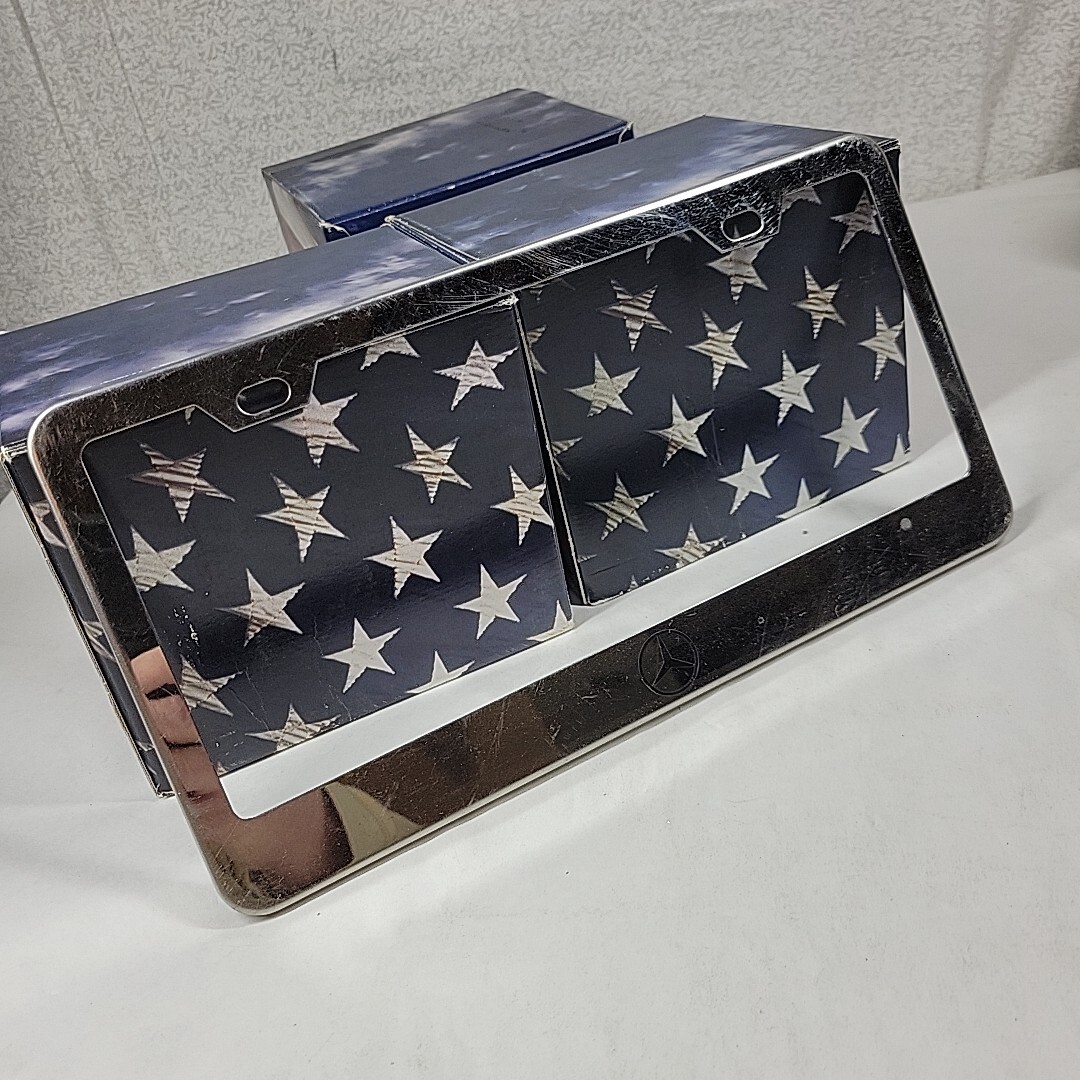 Mercedes Benz Logo Chrome Stainless Vintage License Plate Frame | eBay