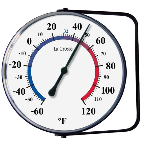 104-105 La Crosse 5" Indoor/Outdoor Dial Thermometer with Bracket | eBay