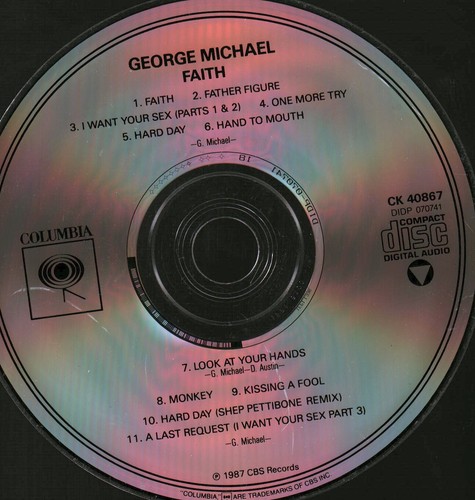 George Michael: Faith (CD, 1987, CBS Records, Disc Only) | eBay