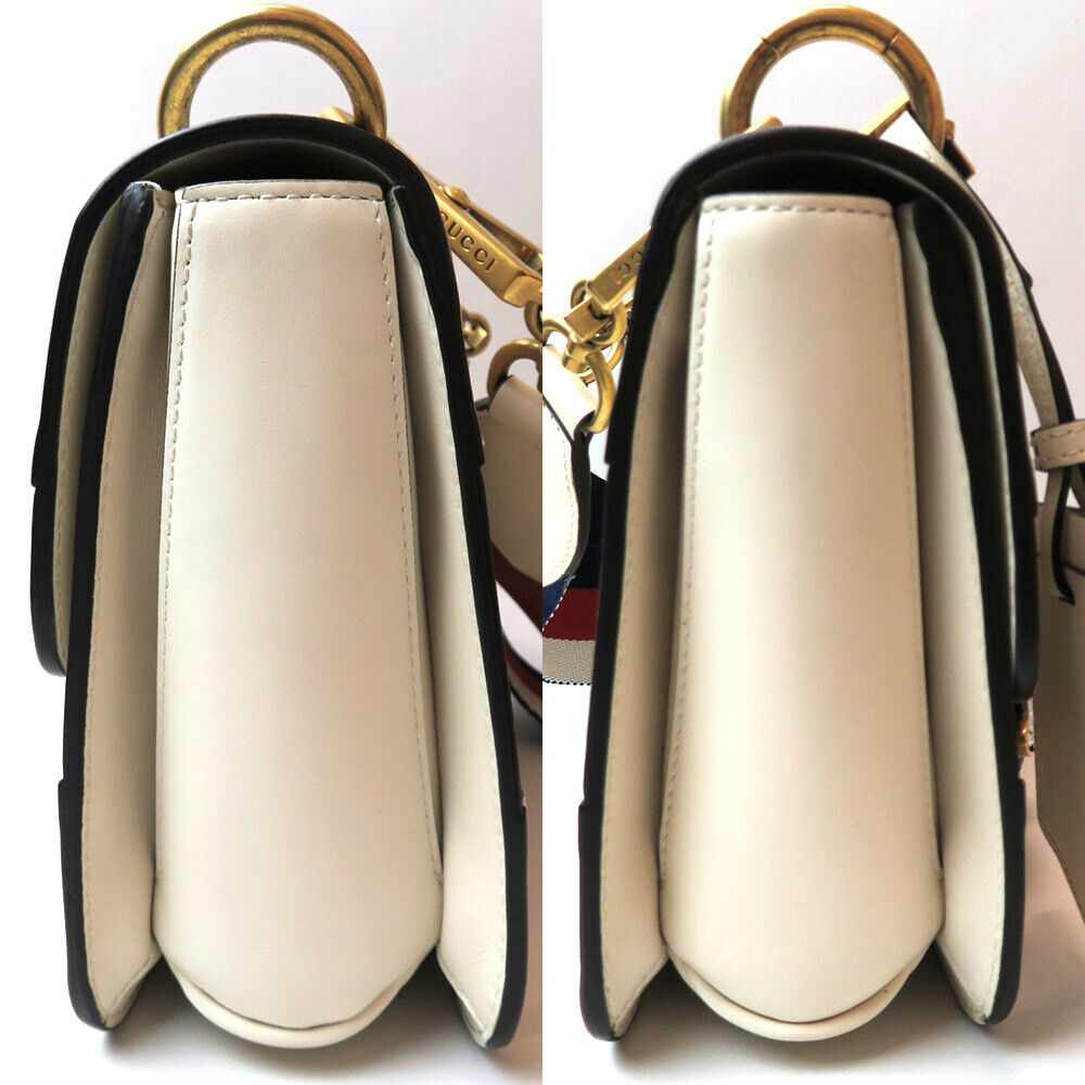 GUCCI Shoulder Bag Queen Margaret Bee Ivory Red Navy Blue GUCCI Shoulder Bag Queen Margaret Bee Ivory Red Navy Blue